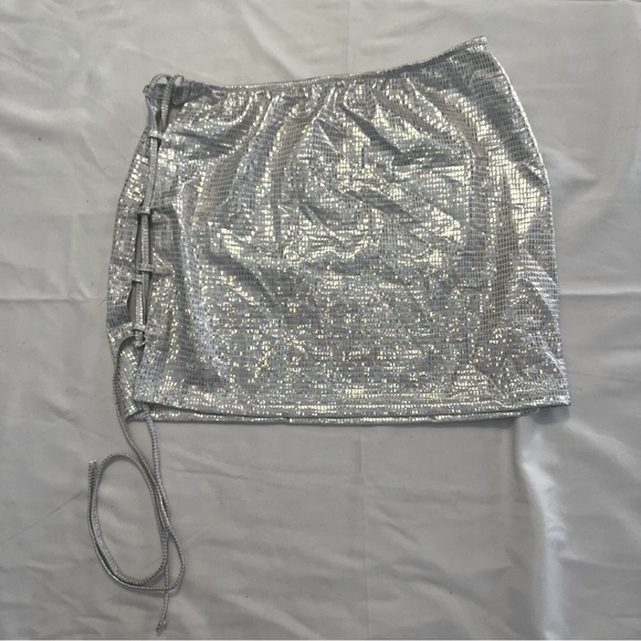 SHEIN | Skirts | Holographic Mini Skirt | Poshmark